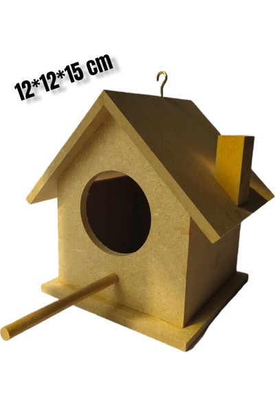 Ncy Home Ahşap Kuş Yuvası Kancalı 12 x 12 x 15 cm Ncy Home Ahşap Kuş Yuvası Kancalı 12 x 12 x 15 cm