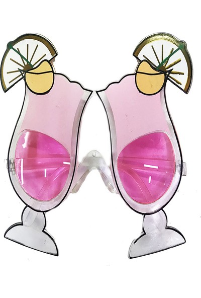 Turuncix Pembe Renk Kokteyl Temalı Yılbaşı Parti Gözlüğü Turuncix Pembe Renk Kokteyl Temalı Yılbaşı Parti Gözlüğü