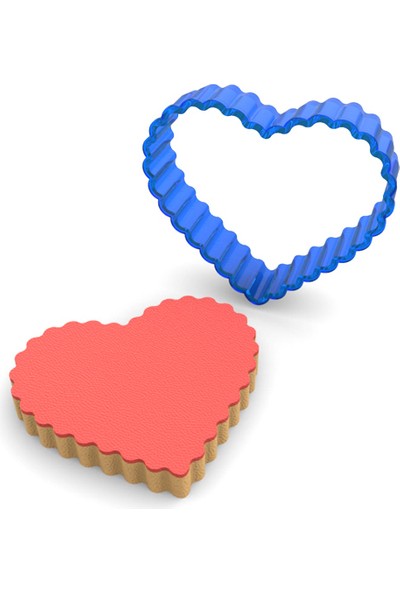 Butedo Tırtıklı Kalp Polikarbon Kurabiye Kalıbı Butedo Tırtıklı Kalp Polikarbon Kurabiye Kalıbı