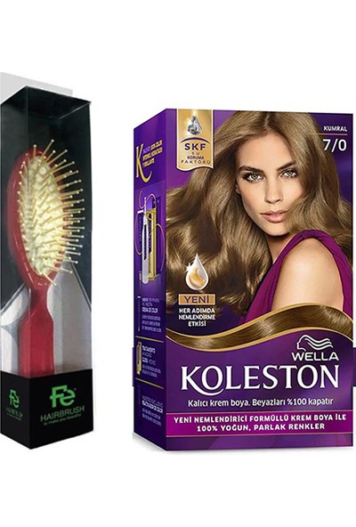 Fe Koleston Kit 7/0 Kumral + In Style Saç Tarama Fırçası Ch 201 Fe Koleston Kit 7/0 Kumral + In Style Saç Tarama Fırçası Ch 201