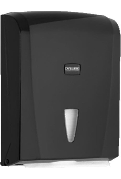 Omnipazar Vialli K21B Z Katlı Kağıt Havlu Dispenseri 400'lü Siyah Omnipazar Vialli K21B Z Katlı Kağıt Havlu Dispenseri 400'lü Siyah