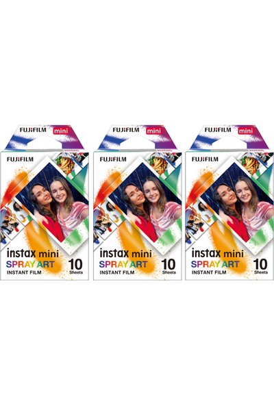 Instax Mini Spray Art 10X3 Film Seti Instax Mini Spray Art 10X3 Film Seti