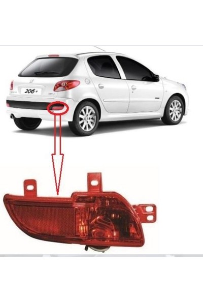 AR Oto Market Peugeot 206+ Plus Arka Reflektör Sağ 2009-2014 6351HA AR Oto Market Peugeot 206+ Plus Arka Reflektör Sağ 2009-2014 6351HA