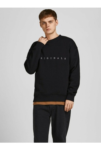 Jack & Jones 12204796_Jorcopenhagen BigSweat O Yaka Relaxed Baskılı Siyah Erkek Sweatshirt Jack & Jones 12204796_Jorcopenhagen BigSweat O Yaka Relaxed Baskılı Siyah Erkek Sweatshirt