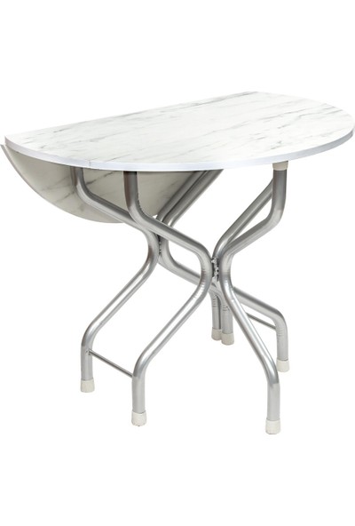 Mutfak Masası Balkon Katlanır Masa Yuvarlak Beyaz 1077 Mutfak Masası Balkon Katlanır Masa Yuvarlak Beyaz 1077