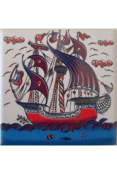 Kütahya Çini Sanayi 10X10 cm Çini Desenli Çini Seramik Karo Kütahya Çini Sanayi 10X10 cm Çini Desenli Çini Seramik Karo