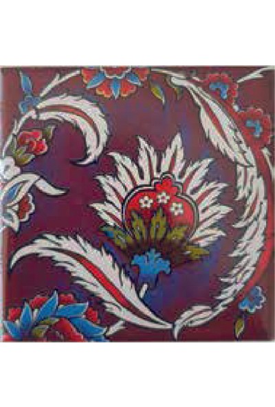 Kütahya Çini Sanayi 10X10 cm Çini Desenli Çini Seramik Karo Kütahya Çini Sanayi 10X10 cm Çini Desenli Çini Seramik Karo