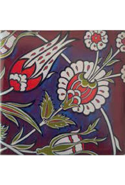 Kütahya Çini Sanayi 10X10 cm Çini Desenli Çini Seramik Karo Kütahya Çini Sanayi 10X10 cm Çini Desenli Çini Seramik Karo