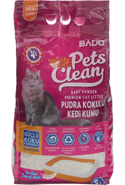 Bado 5 Lt Pudra Kokulu Kedi Kumu Bado 5 Lt Pudra Kokulu Kedi Kumu