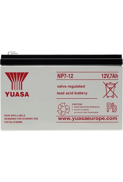 Yuasa Np 7-12 12V 7AH Bakımsız Kuru Akü Yuasa Np 7-12 12V 7AH Bakımsız Kuru Akü