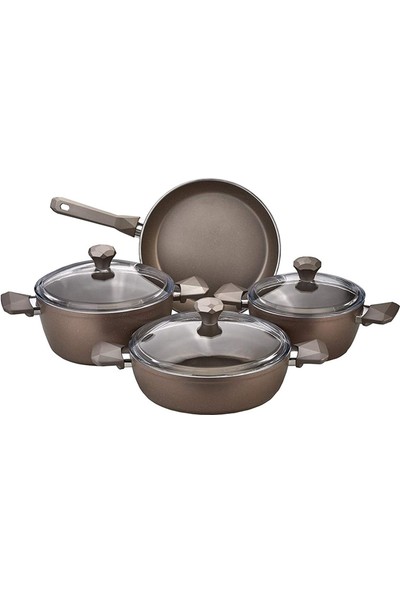 Hector Emporium 71250351 7 Parça Graniks Tencere Seti - Bakır