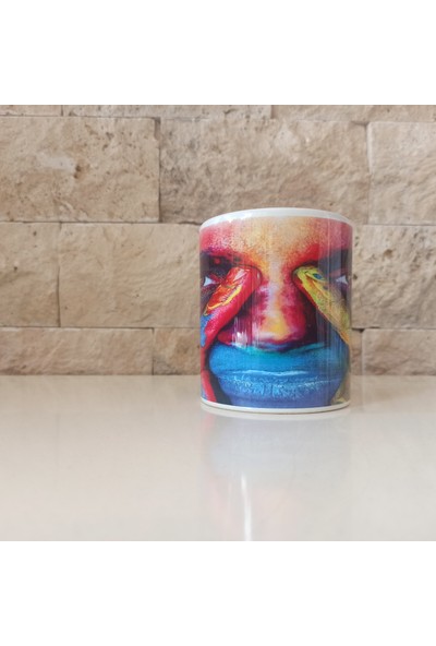 Papri Görsel Kadın Kupa Bardak
