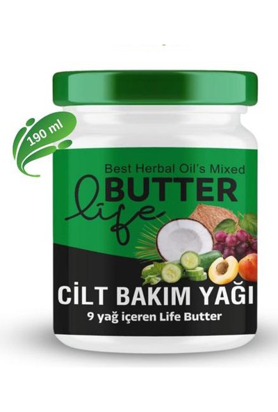 Life Butter Cilt Bakım Yağı 9 Yağ Içeren 190 Ml Life Butter Cilt Bakım Yağı 9 Yağ Içeren 190 Ml