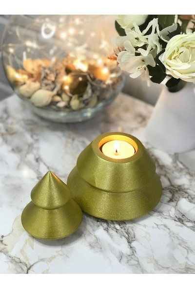 Anl Company Tealight Mumluk Obje Biblo 2 Parça Gold Yılbaşı PS3968 Anl Company Tealight Mumluk Obje Biblo 2 Parça Gold Yılbaşı PS3968