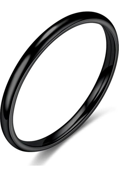 Takı Dükkanı 2 mm Süper Ince Bombeli Çelik Alyans Yüzük CL26