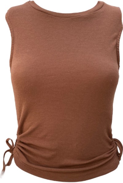 Camellia Boutique Yanlar Büzgü Detay Triko Crop Camellia Boutique Yanlar Büzgü Detay Triko Crop