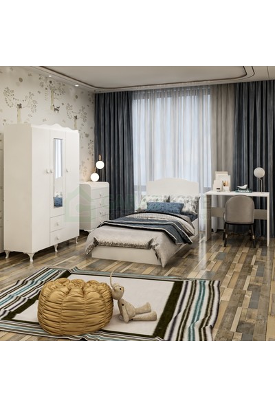 Garaj Home Elit Genç Odası Takımı Beyaz - Garaj Home Elit Genç Odası Takımı Beyaz -