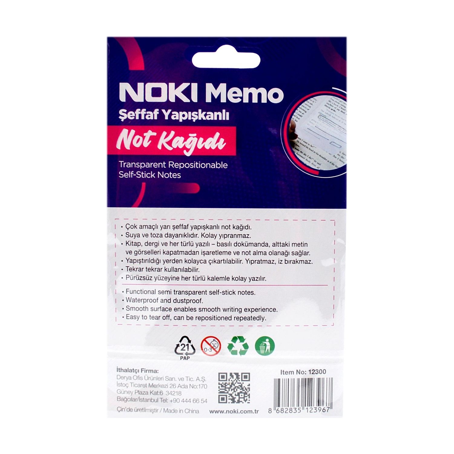 Noki Memo 75X75 Şeffaf Yapışkanlı Not Kağıdı 50 Yaprak Fiyatı