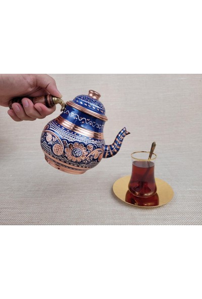 DesignEv Erzincan %100 Bakır Işçiliği Çaydanlık, Işlemeli Çay Seti, El Yapımı Okyanus Desenli Demlik DesignEv Erzincan %100 Bakır Işçiliği Çaydanlık, Işlemeli Çay Seti, El Yapımı Okyanus Desenli Demlik