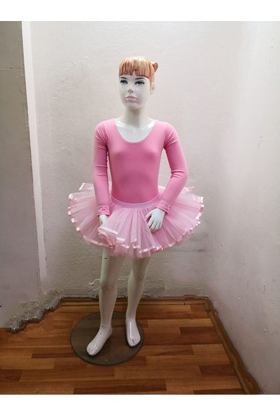 Karacan Spor TKM 02 Uzun Kol Sırtı Çapraz Bale Çalışma Mayosu ve Kurdelalı Tül Etek Karacan Spor TKM 02 Uzun Kol Sırtı Çapraz Bale Çalışma Mayosu ve Kurdelalı Tül Etek