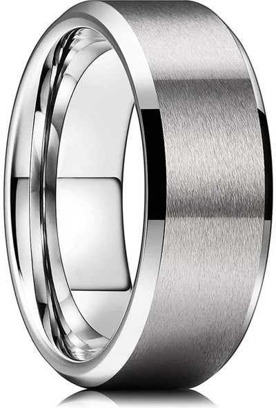Takı Dükkanı 8 mm Köşeli Düz Model Çelik Alyans Yüzük CL31 Takı Dükkanı 8 mm Köşeli Düz Model Çelik Alyans Yüzük CL31