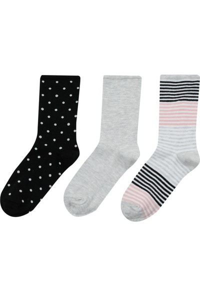 Polaris Pauntiye 3 Lu SktW 2pr Gri Multi Kadin Soket Çorap