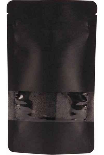 Volnamax Siyah Pencereli 500 gr Kapasiteli 16 x 26 cm Doypack Kraft 50'li Volnamax Siyah Pencereli 500 gr Kapasiteli 16 x 26 cm Doypack Kraft 50'li