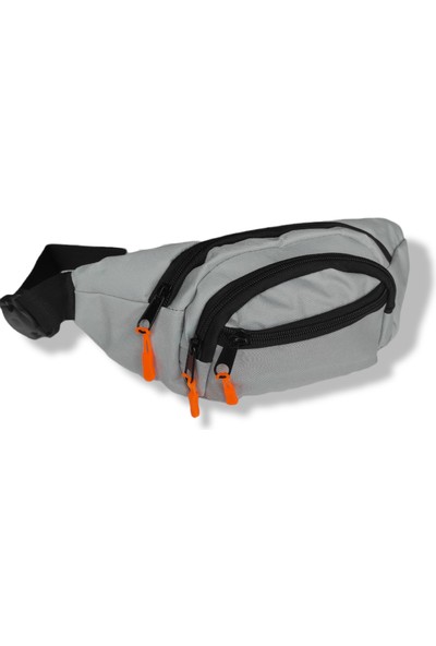 Giftzzane Gri Renk Unisex Çapraz Askılı Omuz Çantası ve Bel Çantası Freebag Çanta