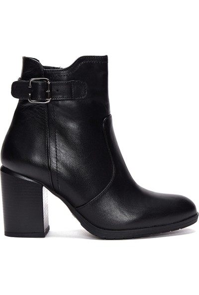 Derimod Kadın Deri Fermuarlı Topuklu Bot Derimod Kadın Deri Fermuarlı Topuklu Bot