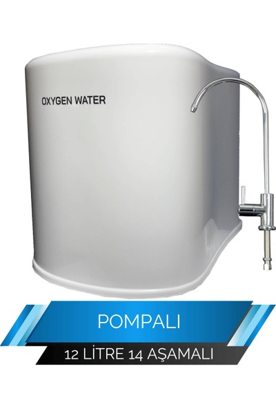 14 Aşamalı Pompalı 12 Litre Çelik Tanklı Su Arıtma Cihazı
