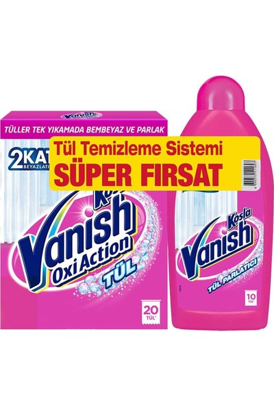 Vanish Kosla Tül Beyazlatıcı 450 gr Gold + Tül Parlatıcı 450 ml