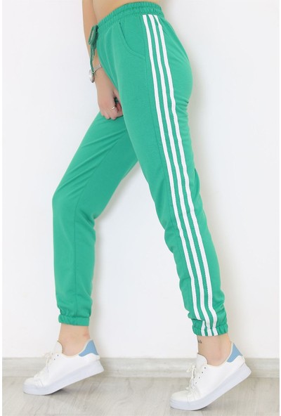 Aliz Moda Şeritli Eşofman Altı Yeşil - 9777.1348. Aliz Moda Şeritli Eşofman Altı Yeşil - 9777.1348.