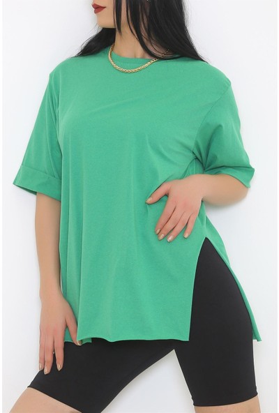 Aliz Moda Duble Kol Tişört Yeşil - 9611.253.