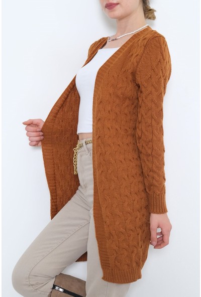 Aliz Moda Kemerli Hırka Kiremit - 279.1577. Aliz Moda Kemerli Hırka Kiremit - 279.1577.