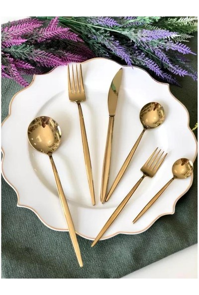 Acar Elsa 12 Kişilik 72 Parça Çatal Kaşık Bıçak Takımı - Gold MSÇB045 Acar Elsa 12 Kişilik 72 Parça Çatal Kaşık Bıçak Takımı - Gold MSÇB045