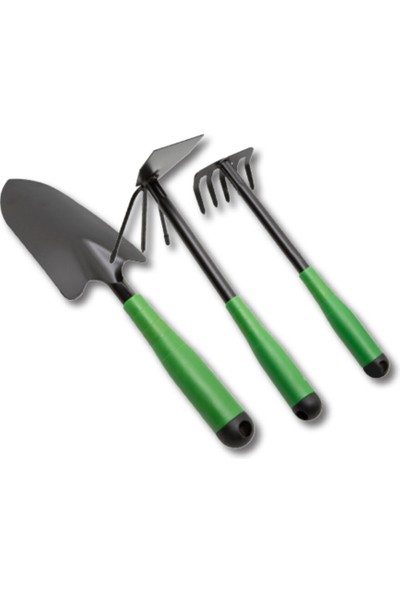 3 Parça Bahçe Seti - Çapa Tırmık Kazma Set 3 Parça Bahçe Seti - Çapa Tırmık Kazma Set