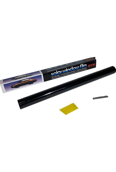 Bym Pencere Cam Filmi 50CM x 6 mt Dark Black Bym Pencere Cam Filmi 50CM x 6 mt Dark Black