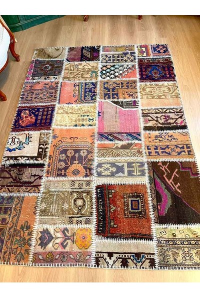 Rustik Ev El Dokuma Patchwork Halı & 230X159 Rustik Ev El Dokuma Patchwork Halı & 230X159