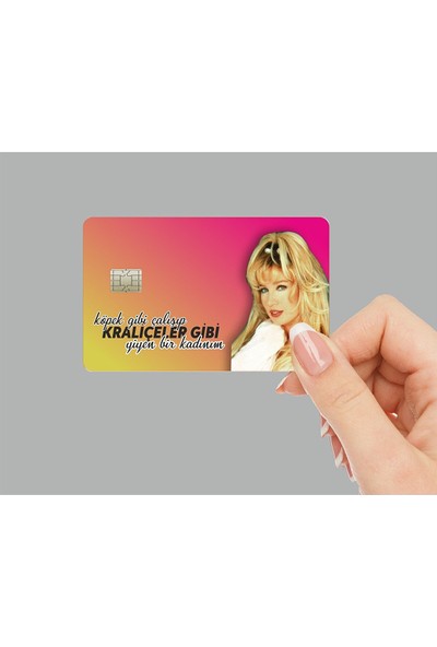 Alptuğ Reklam Kraliçeler Gibi Yiyen Seda Sayan Kredi Kartı Kaplama Stickerı Alptuğ Reklam Kraliçeler Gibi Yiyen Seda Sayan Kredi Kartı Kaplama Stickerı