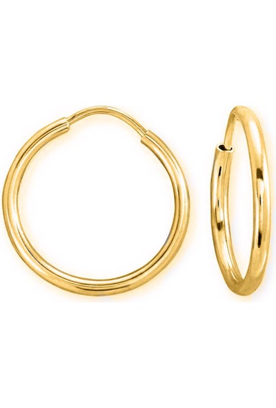 Bilezikci Halka Altın Küpe 1,8 cm Çaplı