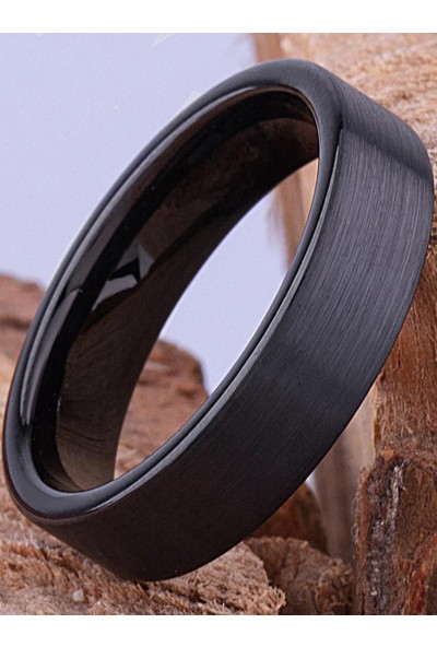 Takı Dükkanı 6mm Düz Model Mat Çelik Alyans Yüzük CL29 Takı Dükkanı 6mm Düz Model Mat Çelik Alyans Yüzük CL29
