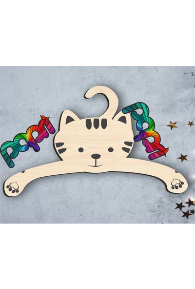 Papri Kedi Figürlü Çocuk Askısı
