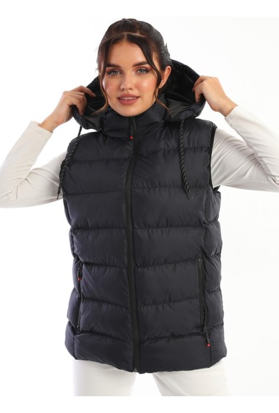 Alinda Kadın Spor Günlük Silikon Dolgu Çıkartılabilen Fermuarlı Kapüşon 3 Cepli Şişme Yelek Alinda Kadın Spor Günlük Silikon Dolgu Çıkartılabilen Fermuarlı Kapüşon 3 Cepli Şişme Yelek