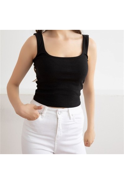 Bella Bambini Fashion Kare Yaka Fitilli Kaşkorse Atlet - Body Bella Bambini Fashion Kare Yaka Fitilli Kaşkorse Atlet - Body