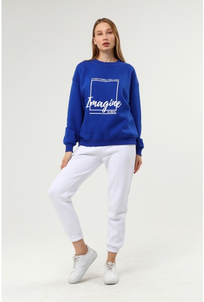 Xanthe Kadın Şardonlu Baskılı Sweatshirt