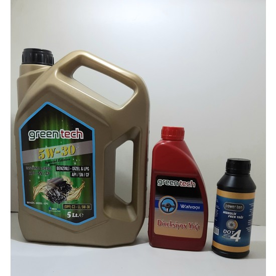 Greentech 5W-30 Motor Yağı 5 Litre Dpf Partiküllü (Üretim Fiyatı