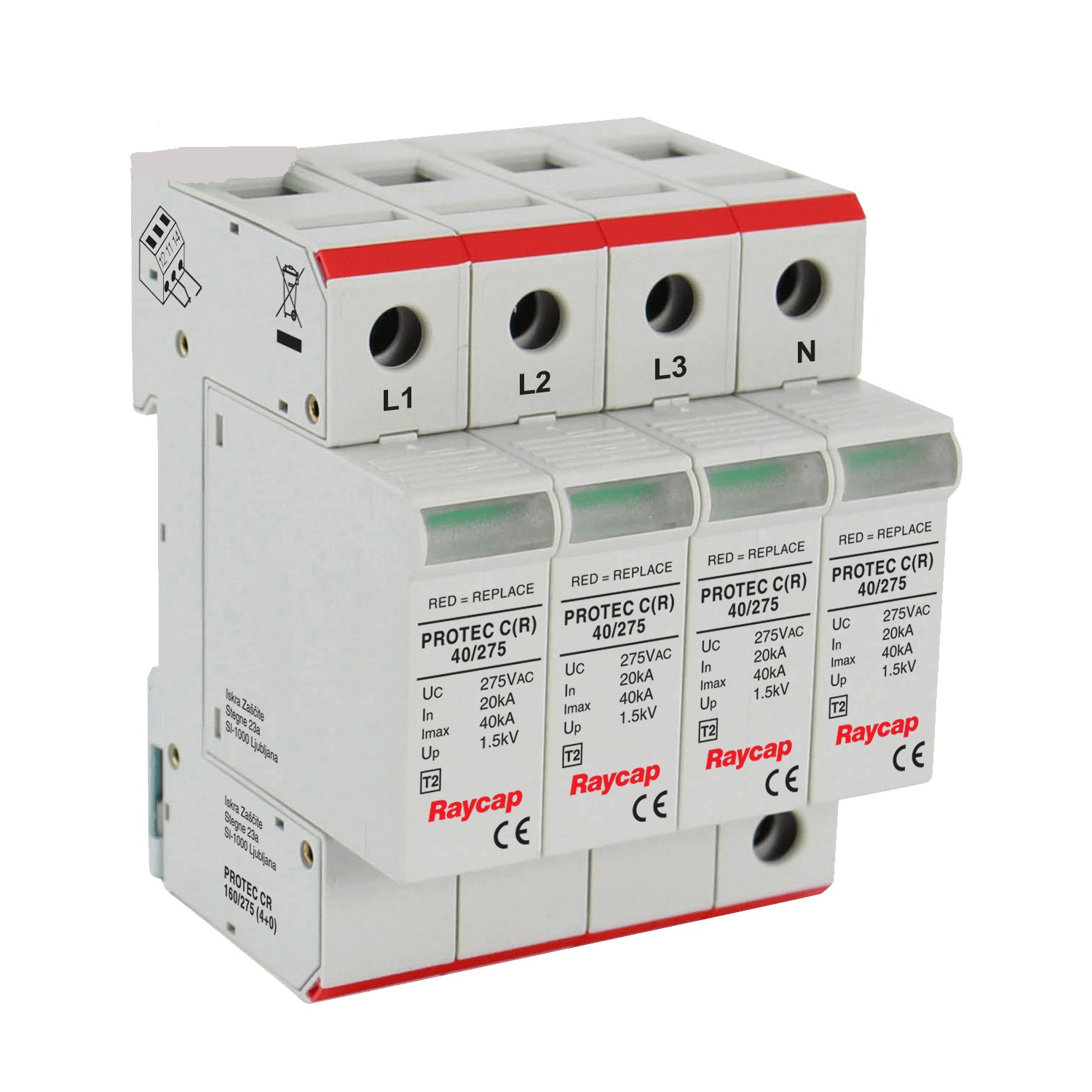 Raycap Protec C Tip 2 3p+N 40KA Ag Parafudr Fiyatı