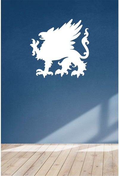 Mıgnatıs Yarısı Aslan Yarısı Kartal Mitolojik Hayvan 60 x 60 cm Duvar Sticker - Beyaz Mıgnatıs Yarısı Aslan Yarısı Kartal Mitolojik Hayvan 60 x 60 cm Duvar Sticker - Beyaz