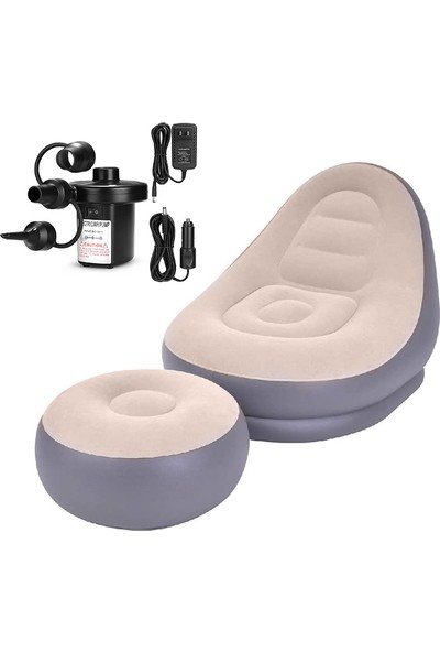 Hui Feng Şişme Puf - Gri (Yurt Dışından) Hui Feng Şişme Puf - Gri (Yurt Dışından)