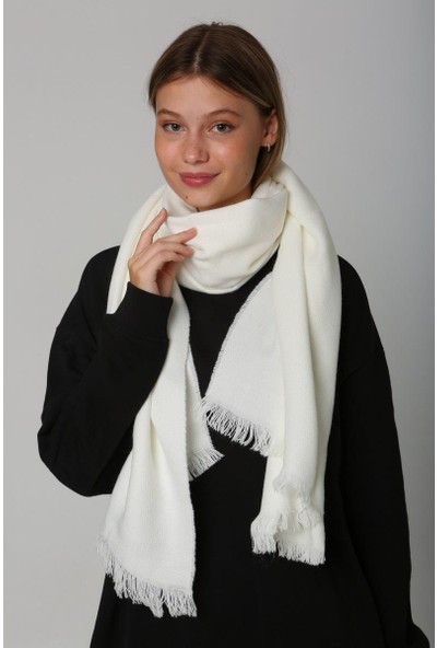 Luminos Butik Unisex Ekru Yumuşak Dokulu Kalın Atkı - Şal 70X180 cm LMNS1206 Luminos Butik Unisex Ekru Yumuşak Dokulu Kalın Atkı - Şal 70X180 cm LMNS1206